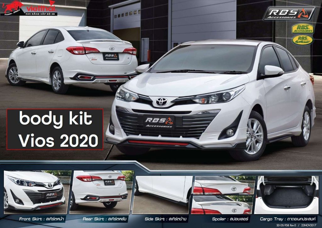 Body kit Vios 2020 mẫu RBS Thái Lan - Nắp thùng bán tải